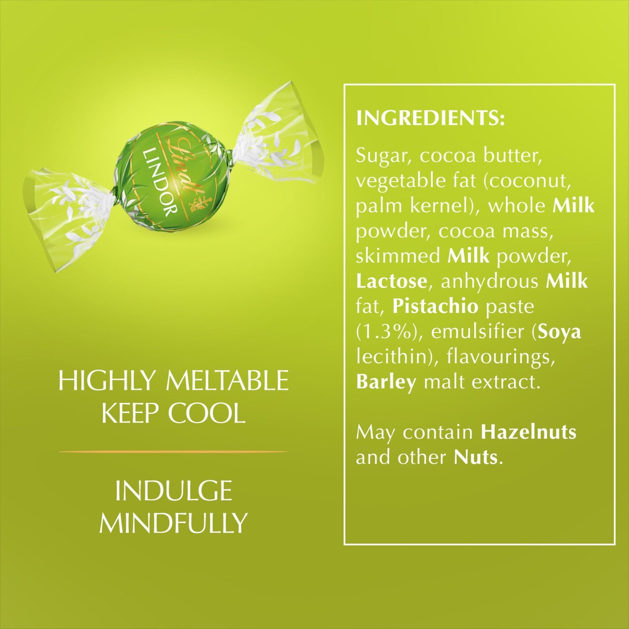 Lindt Lindor Pistachio Chocolate Truffles Box - Ocado