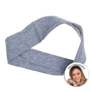 Basicare Grey Cotton Headband, super stretchy, one size fits all - Ocado