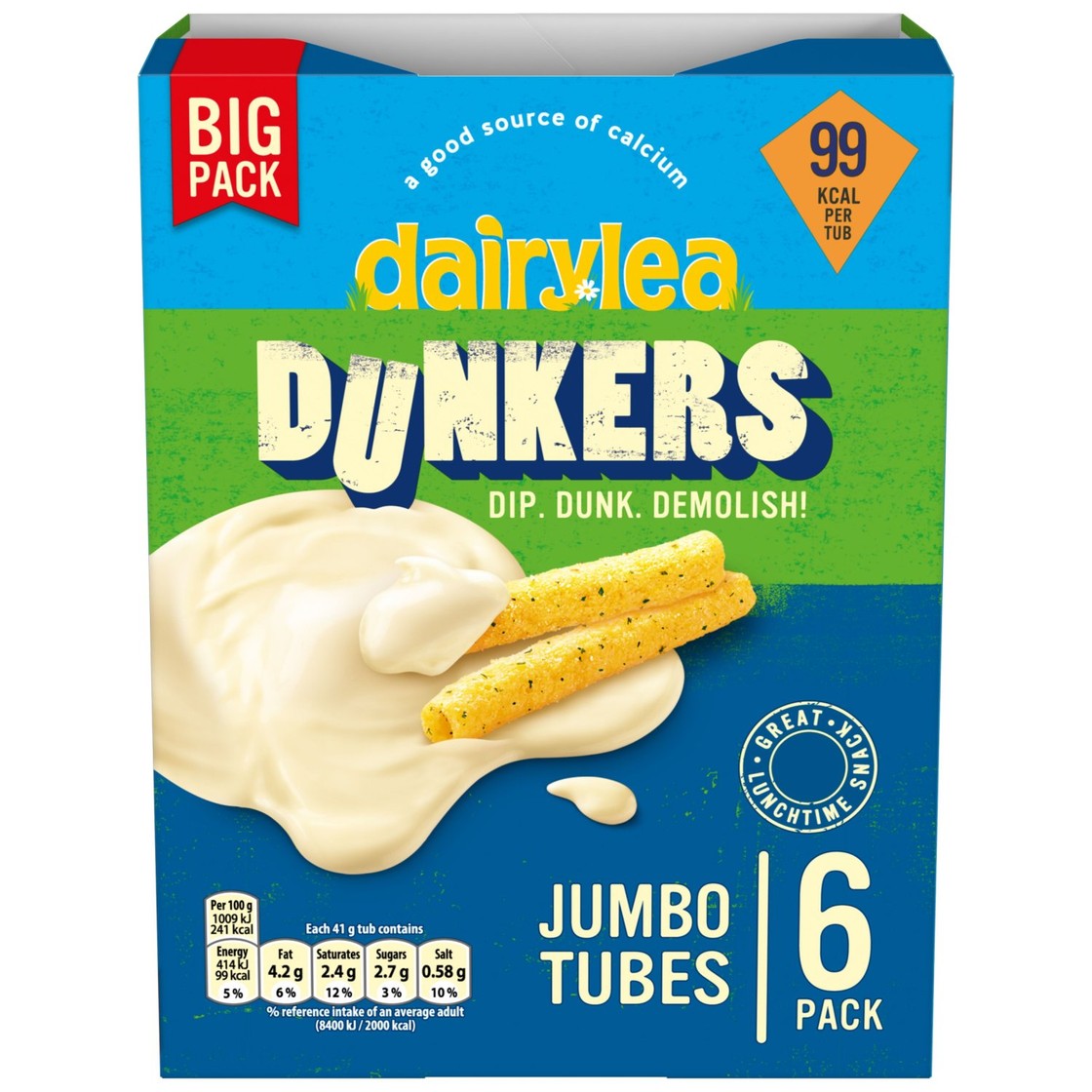 Dairylea Dunkers Jumbo Tubes Cheese Snacks - Ocado