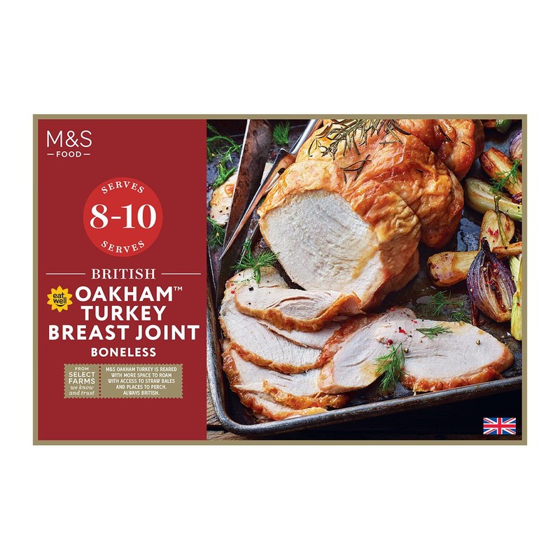 M&S British Oakham Turkey Breast Joint Boneless Frozen - Ocado