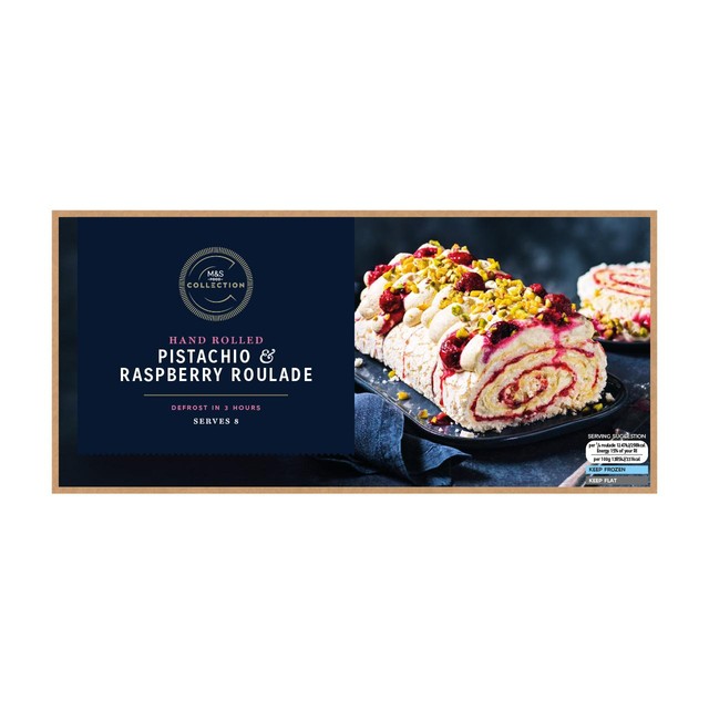 M&S Collection Raspberry & Pistachio Roulade Frozen - Ocado
