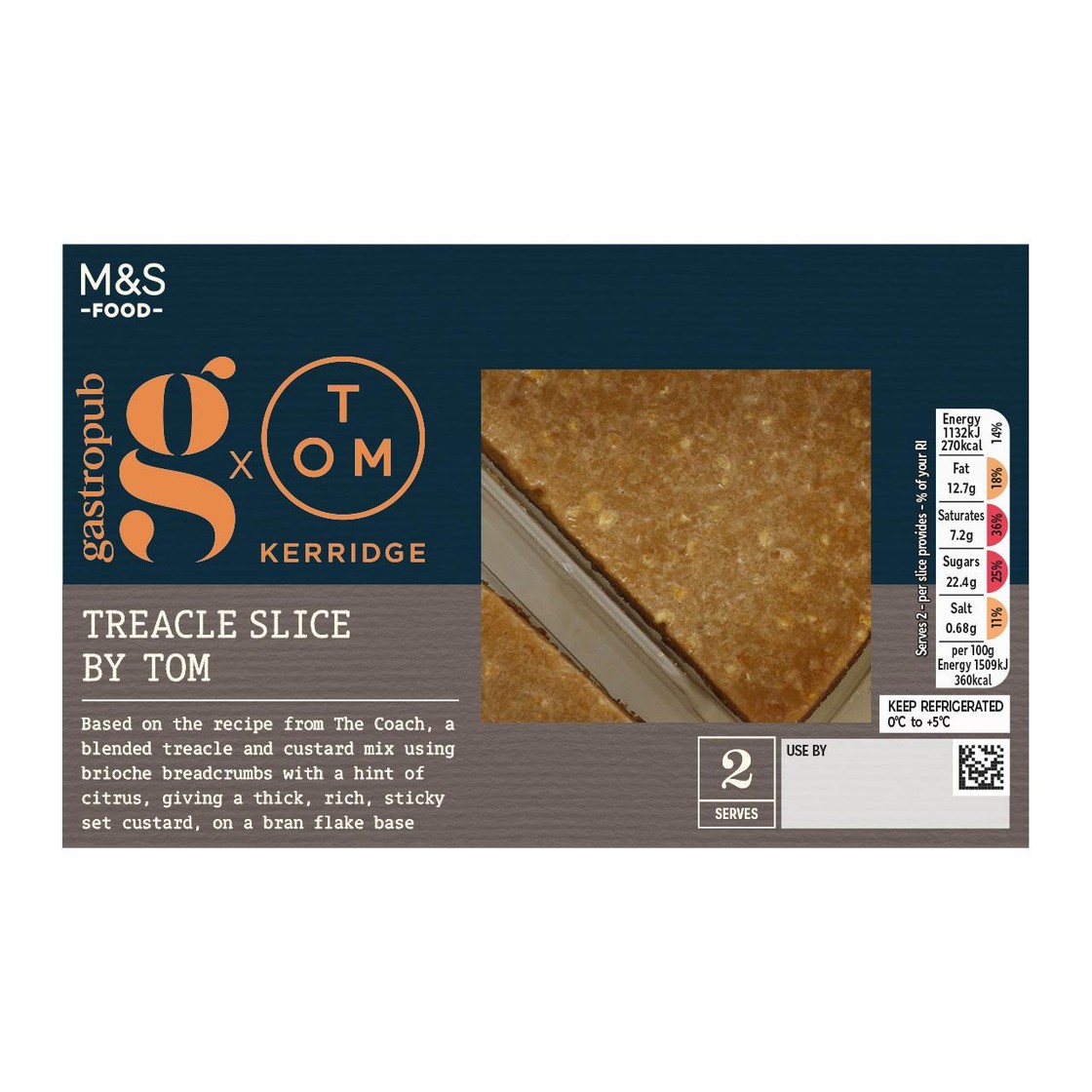 M&S Gastropub Two Treacle Slice Desserts by Tom Kerridge - Ocado