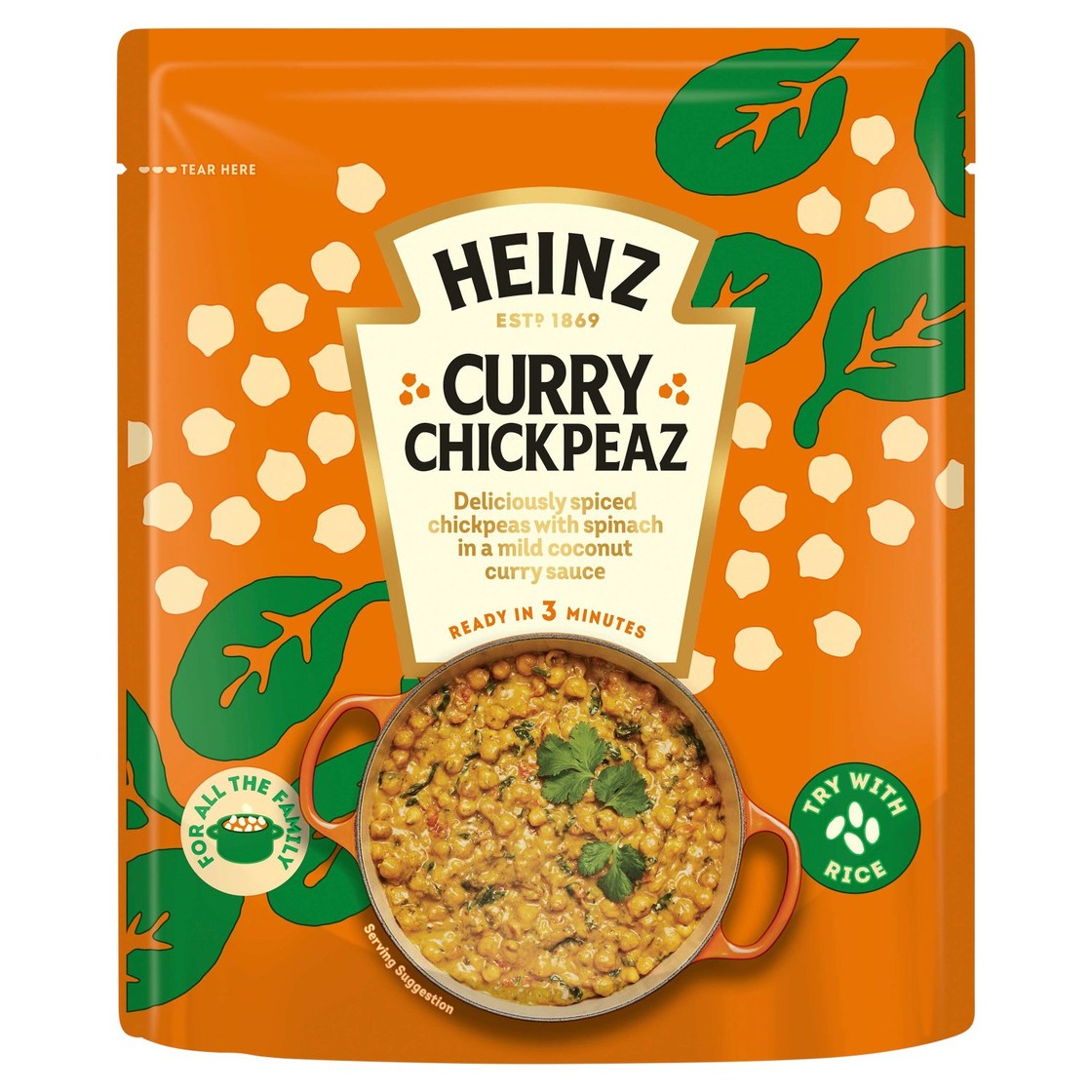 Heinz Curry Chickpeas Family Pack with Coconut and Spinach - Ocado