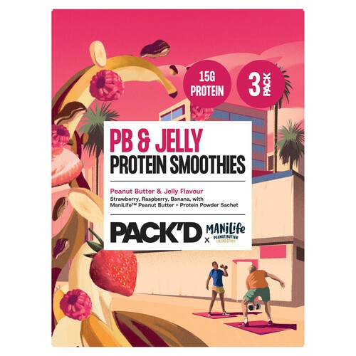 PACK'D Peanut Butter & Jelly Protein Smoothie Kits - Ocado