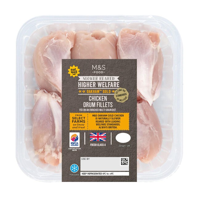 M&S Oakham Gold Chicken Drum Fillets - Ocado