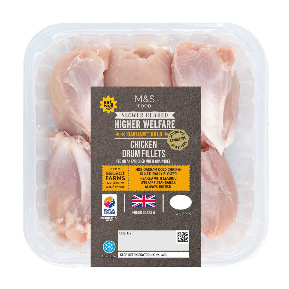 M&S Oakham Gold Chicken Drum Fillets - Ocado