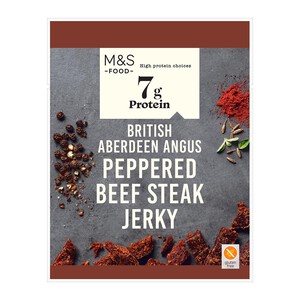 M&S 7g protein Aberdeen Angus Peppered Beef Steak Jerky - Ocado