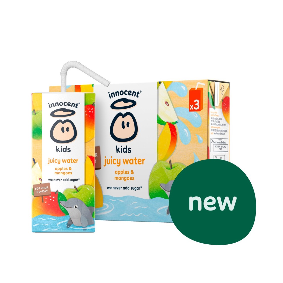 Innocent Kids Juicy Water Apples & Mangoes - Ocado