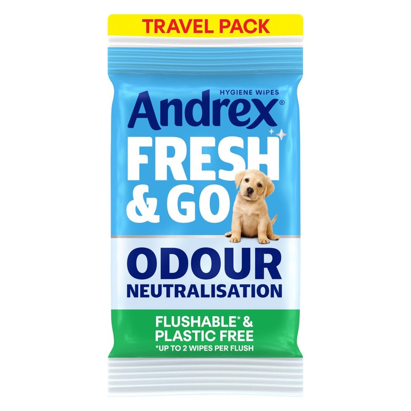 Andrex Fresh and Go Flushable Hygiene Wipes Travel Pack - Ocado