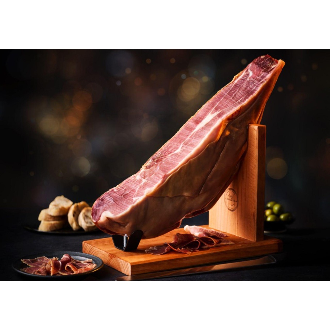 M&S Collection Serrano Ham Joint, Knife & Carving Stand - Ocado