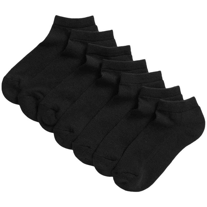 M&S Kids Half Terry Trainer Liner, 12.5-3.5, Black, 7 Pack - Ocado