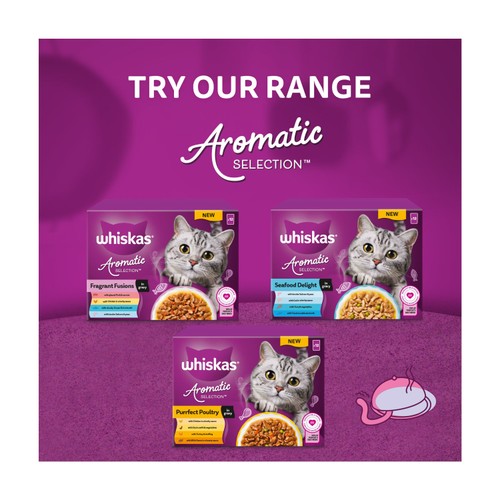 Whiskas 1+ Wet Cat Food Pouches Aromatic Fusion in Gravy - Ocado