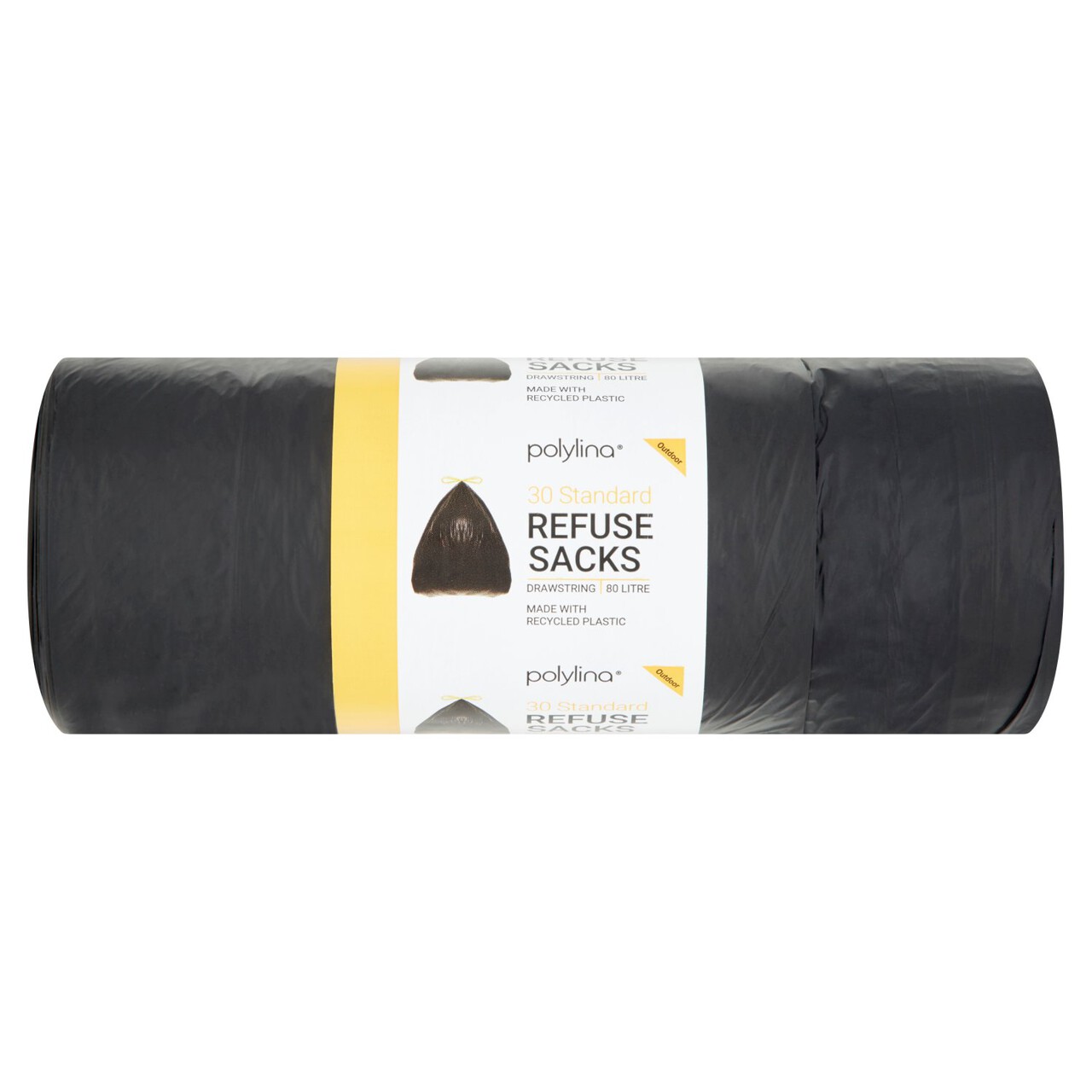 Polylina Drawstring Refuse Sacks 80L - Ocado