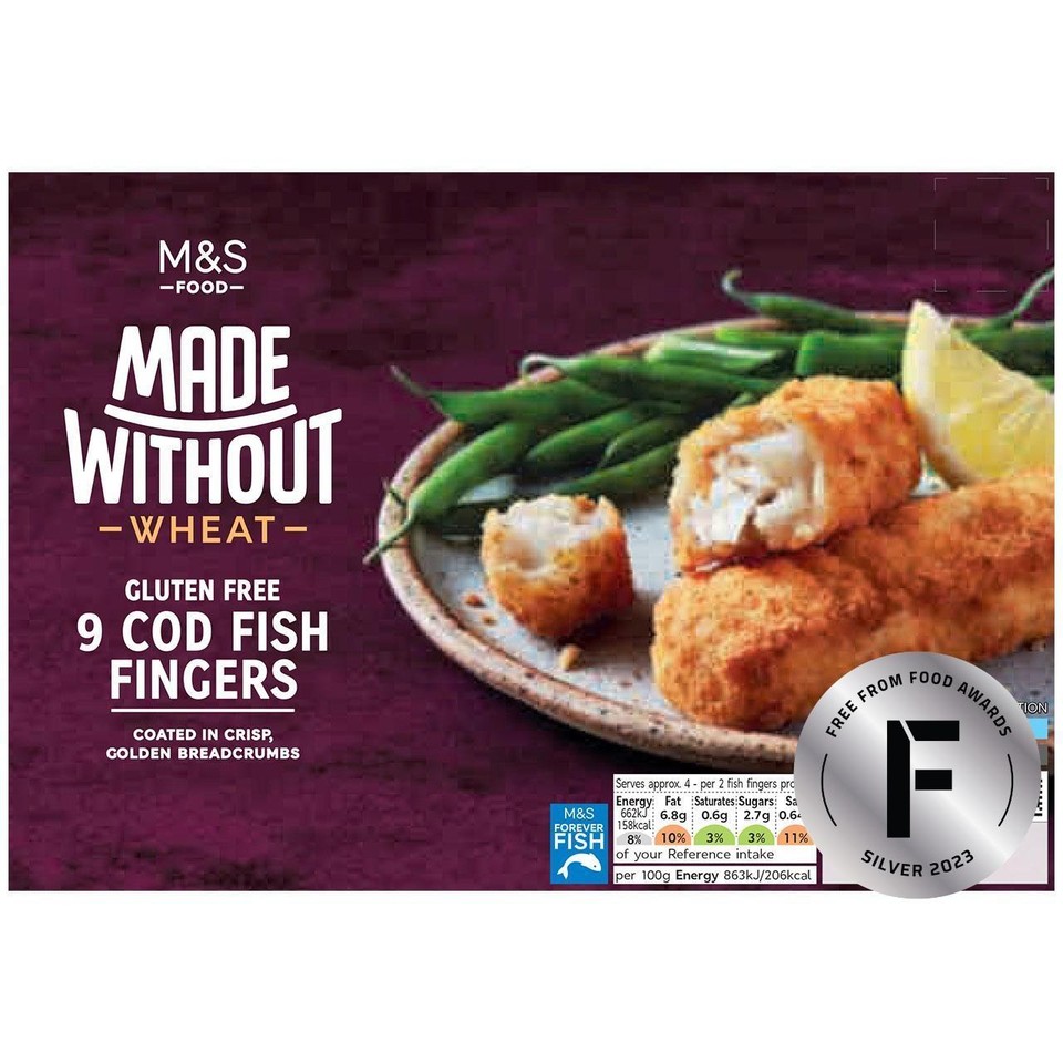 M&S Made Without 9 Cod Fish Fingers Frozen - Ocado