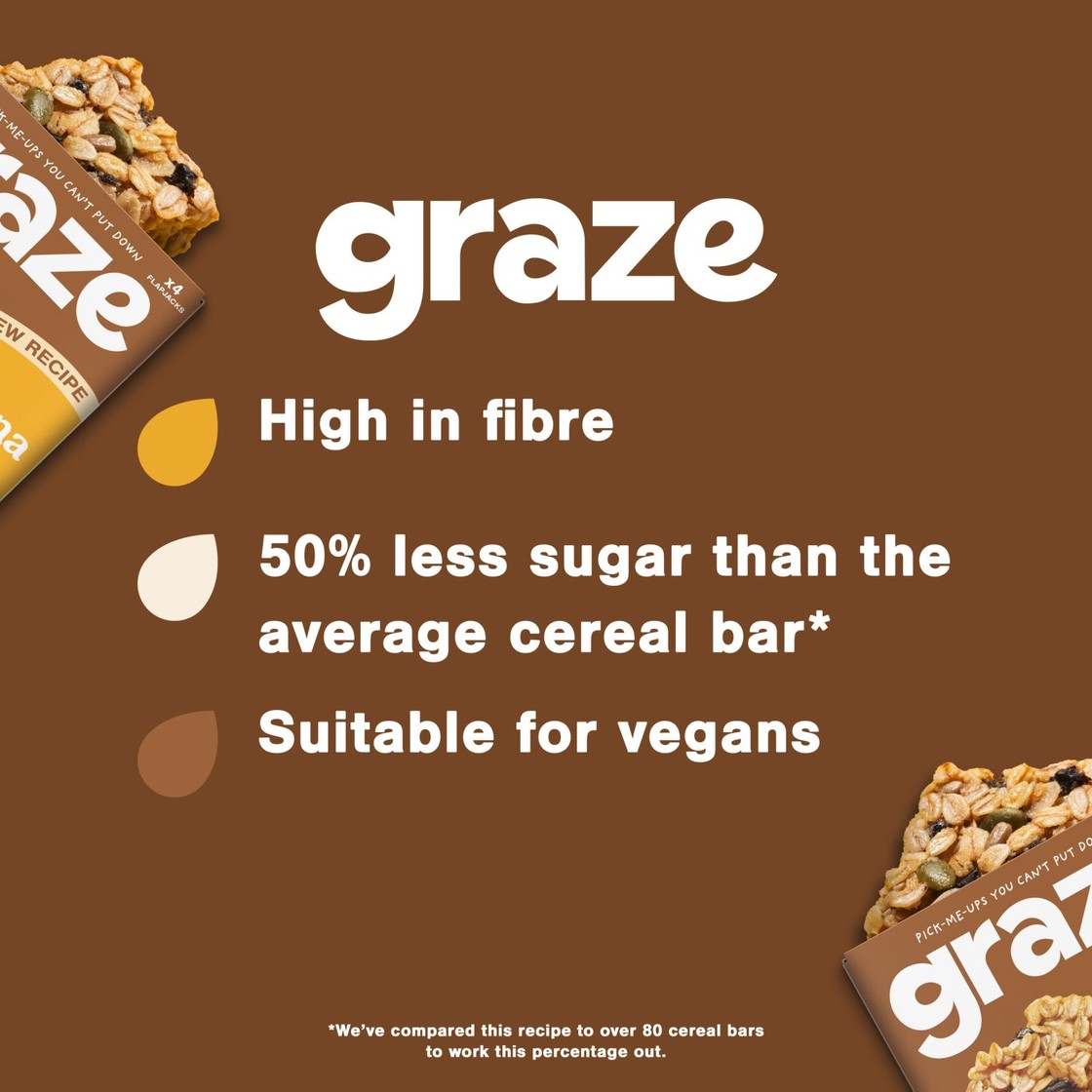 Graze Banana Bread Oat Boosts Flapjack Snack - Ocado