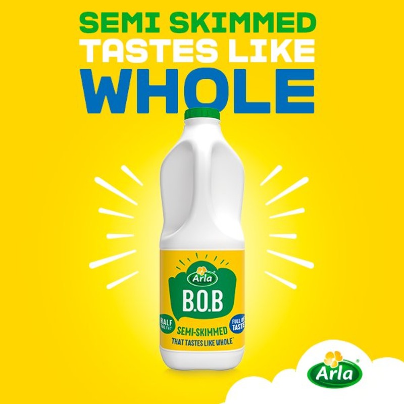 Arla BOB Semi-Skimmed Milk Tastes like Whole - Ocado