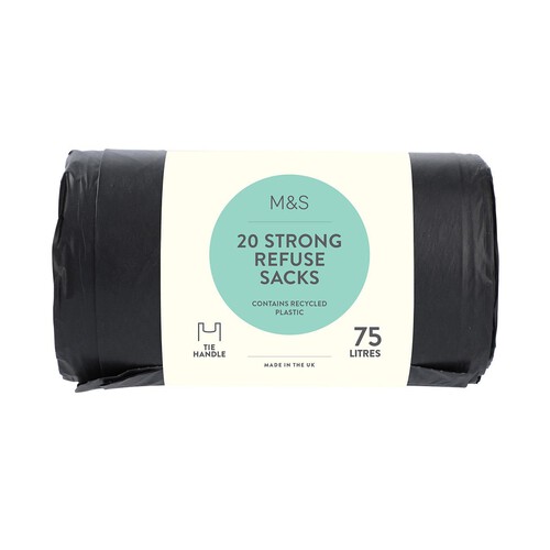 M&S Tie Handle Strong Refuse Sacks 75L - Ocado