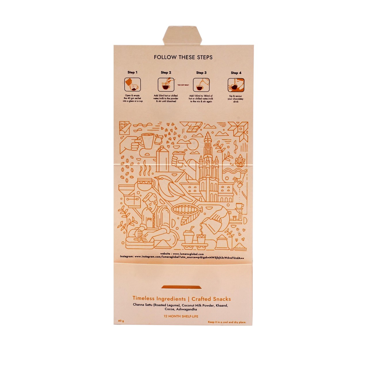 Lumara Cocoa Karma roasted chana sattu chocolate drink DAIRY FREE - Ocado