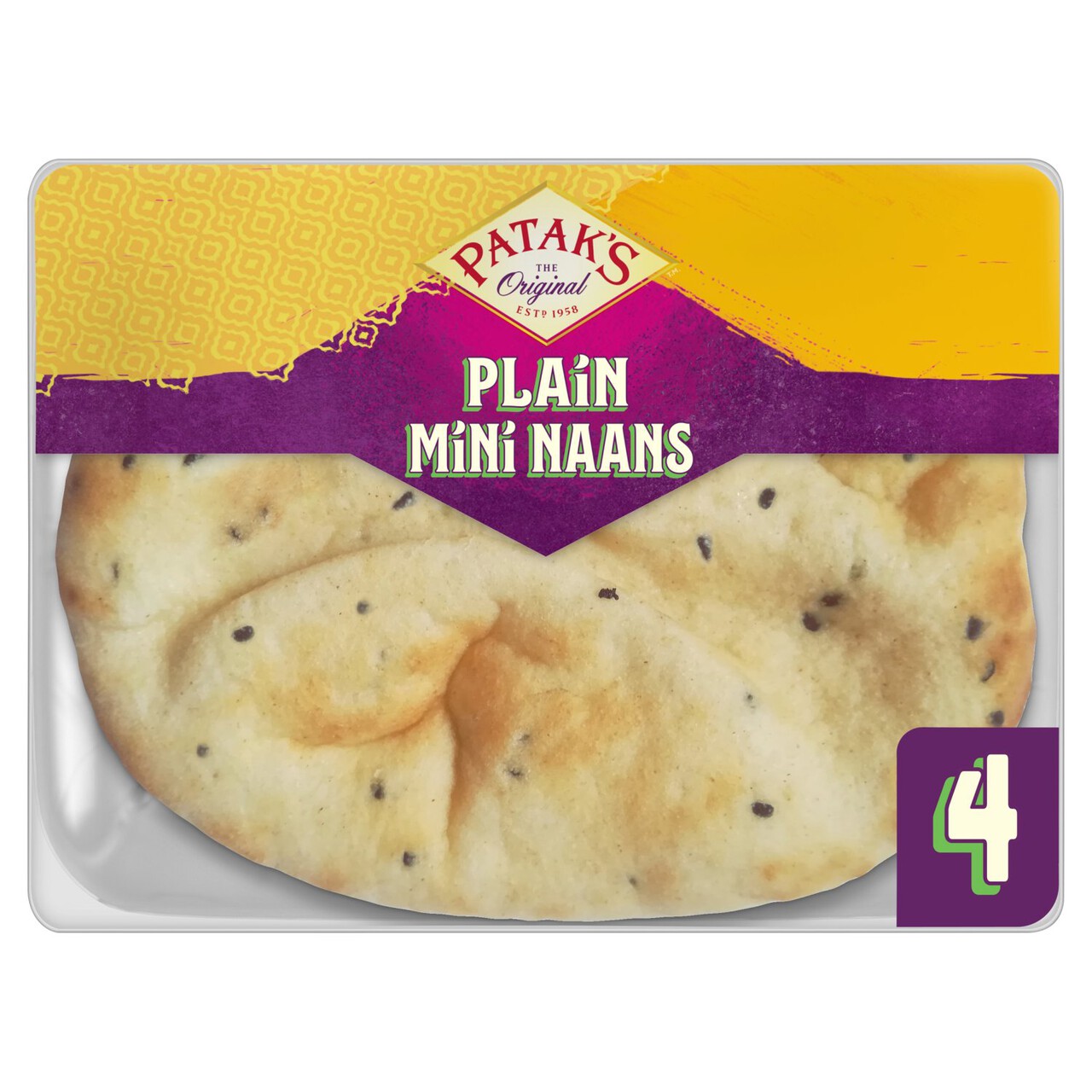 Patak's Plain Mini Naan Breads - Ocado