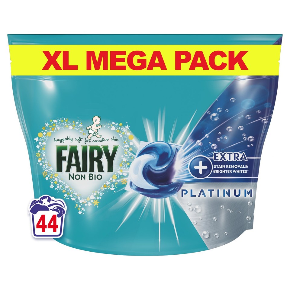 Fairy Platinum Non-Bio Pods Washing Capsules 44 Washes - Ocado