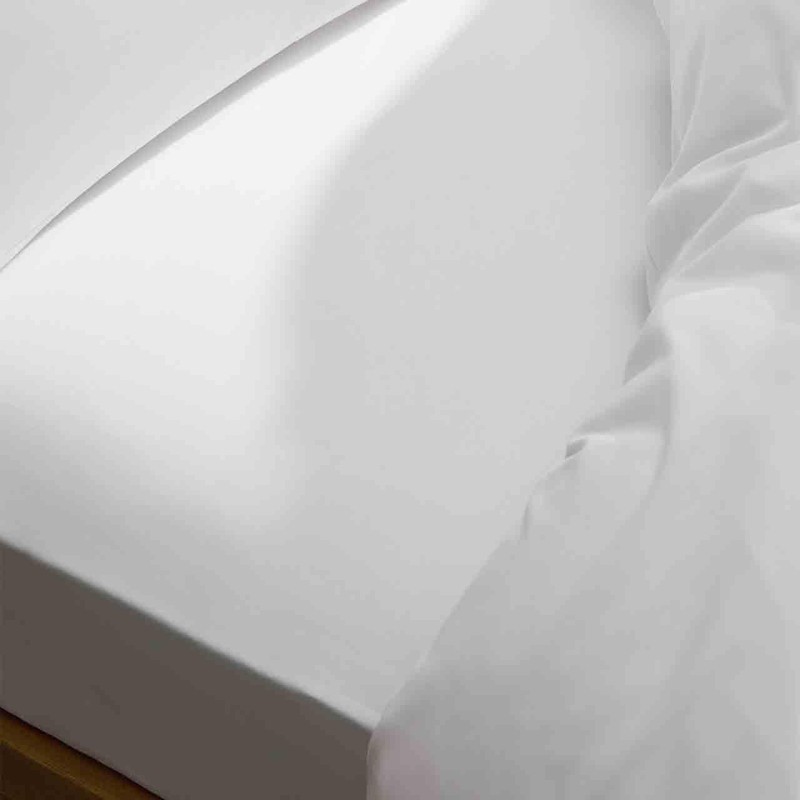 M&S Cotton Rich Extra Deep Fitted Sheet, King Size, White - Ocado