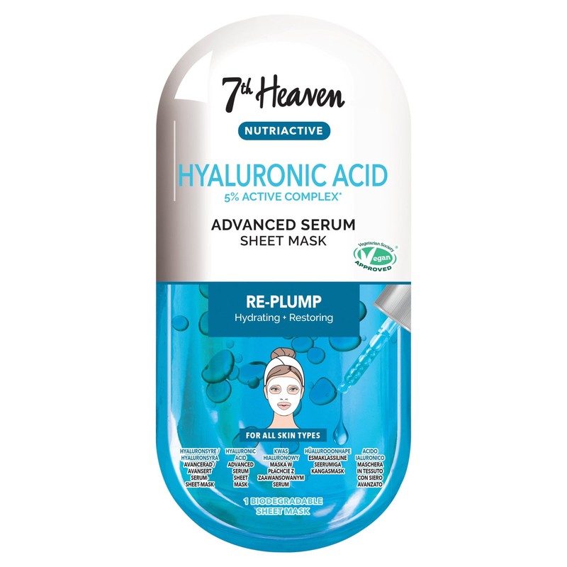 7th Heaven Nutriactive Hyaluronic Acid Sheet Mask - Ocado