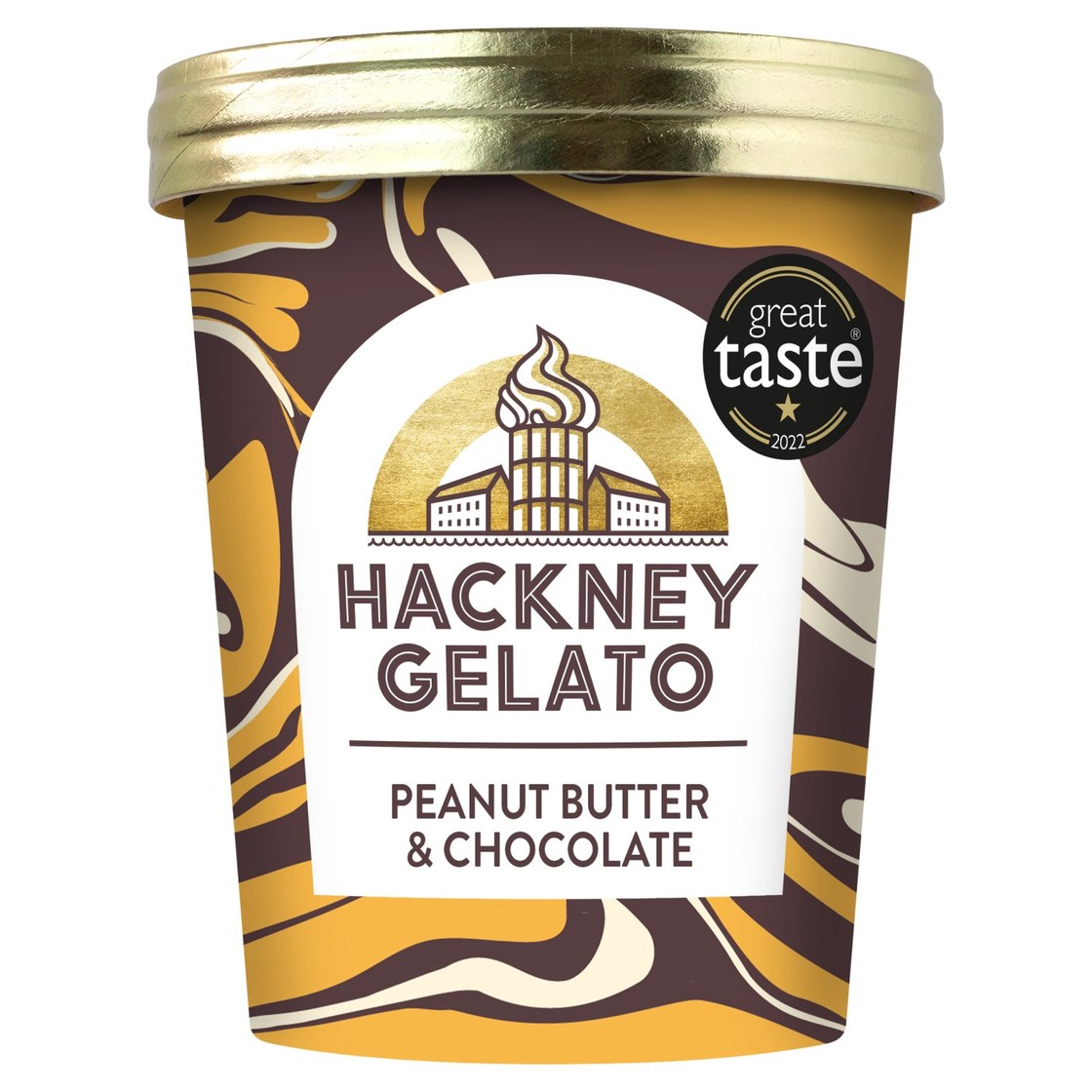 Hackney Gelato Peanut Butter & Chocolate Gelato - Ocado