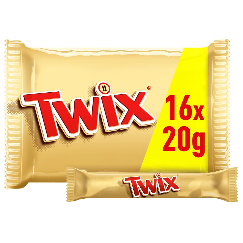 Twix Caramel & Milk Chocolate Fingers Funsize Biscuit Snack Bars ...