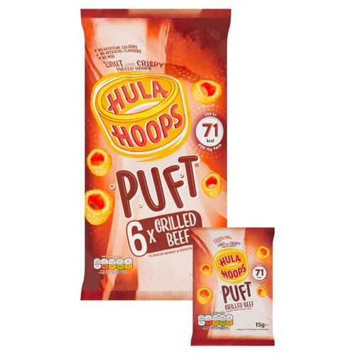 Hula Hoops Puft Beef Multipack Crisps - Ocado