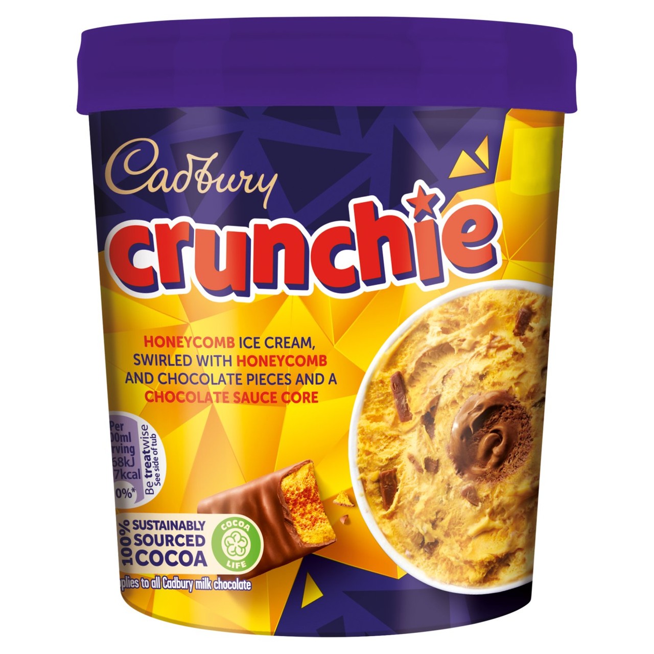 Cadbury Crunchie Ice Cream Tub - Ocado