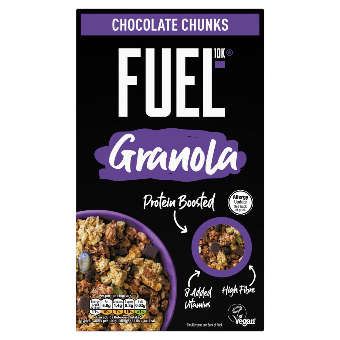 FUEL 10K Chocolate Chunks Protein Granola Breakfast Cereal - Ocado