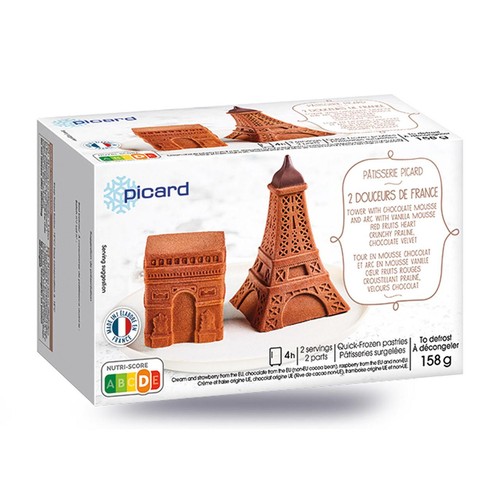 Picard 2 Christmas Chocolate and Vanilla Mousse Dessert Frozen - Ocado