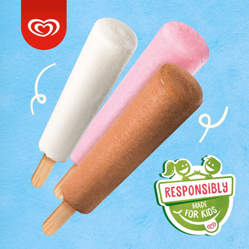 Wall's Mini Milk Vanilla, Strawberry & Chocolate Ice Cream Lollies - Ocado