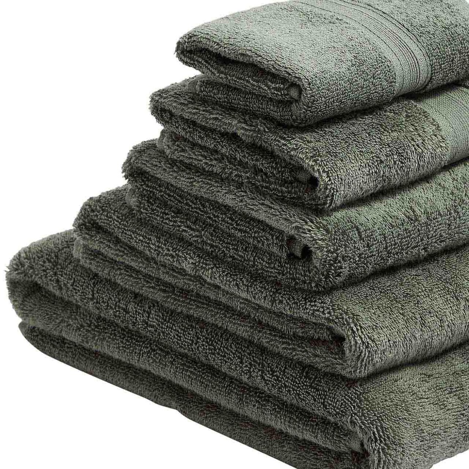 M&S Collection Ultimate Super Soft Pure Cotton, Face Towels, Moss Green ...