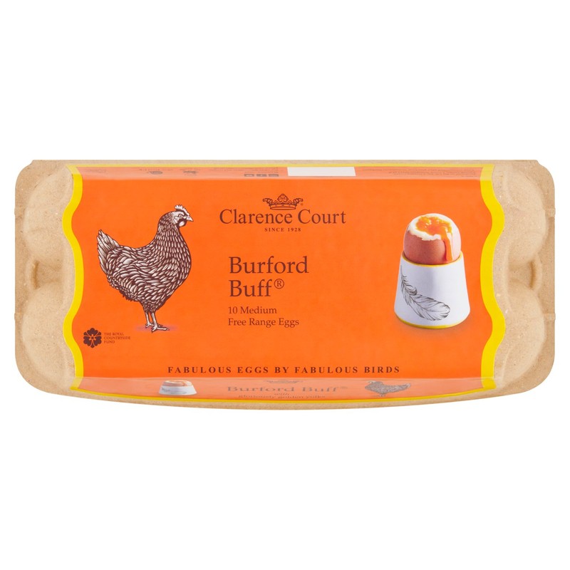 Clarence Court Burford Buff 10 Medium Free Range Eggs - Ocado