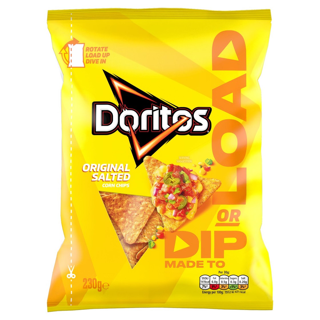 Doritos Dip or Load Salted Tortilla Chips Sharing Crisps - Ocado