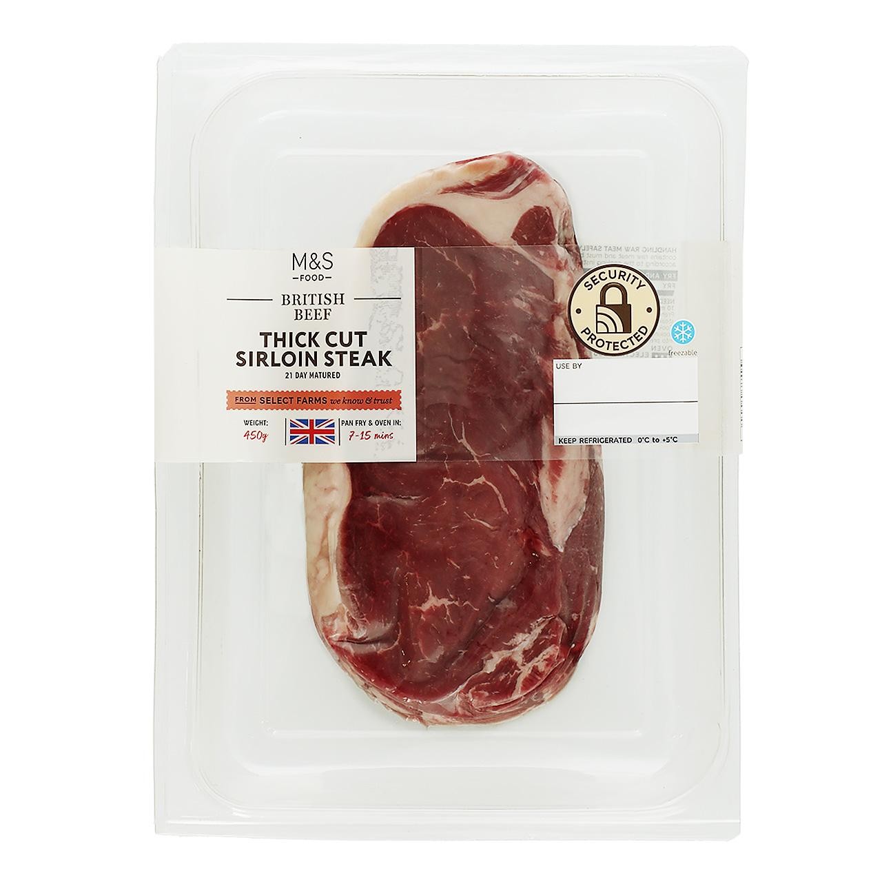 M&S British Thick Cut Sirloin Steak - Ocado