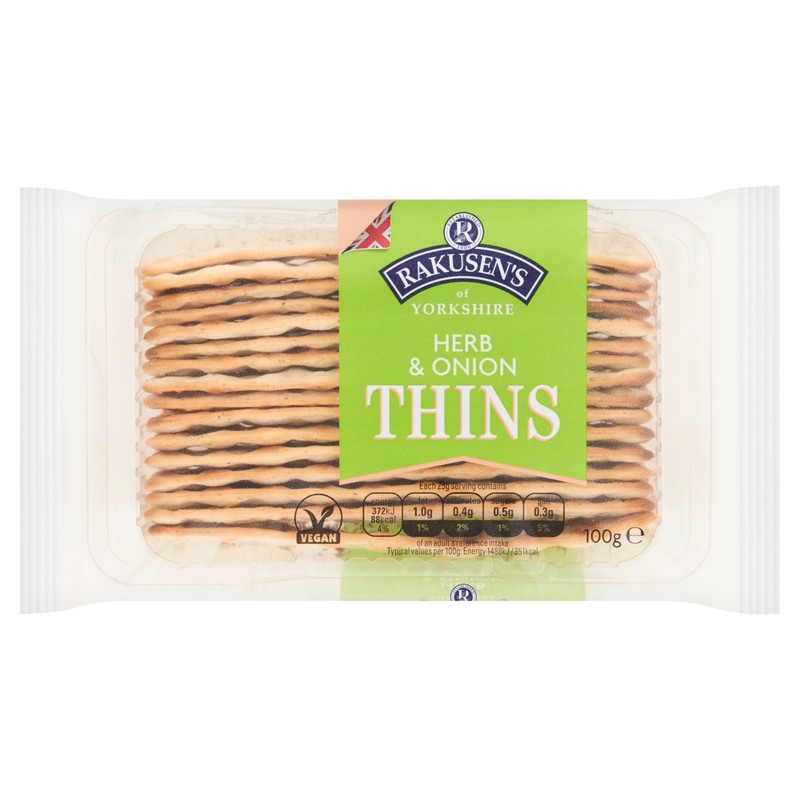 Rakusens Ltd Herb & Onion Thins - Ocado