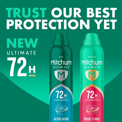Mitchum Female Ultimate 72HR Anti Perspirant Deodorant Bright Floral ...