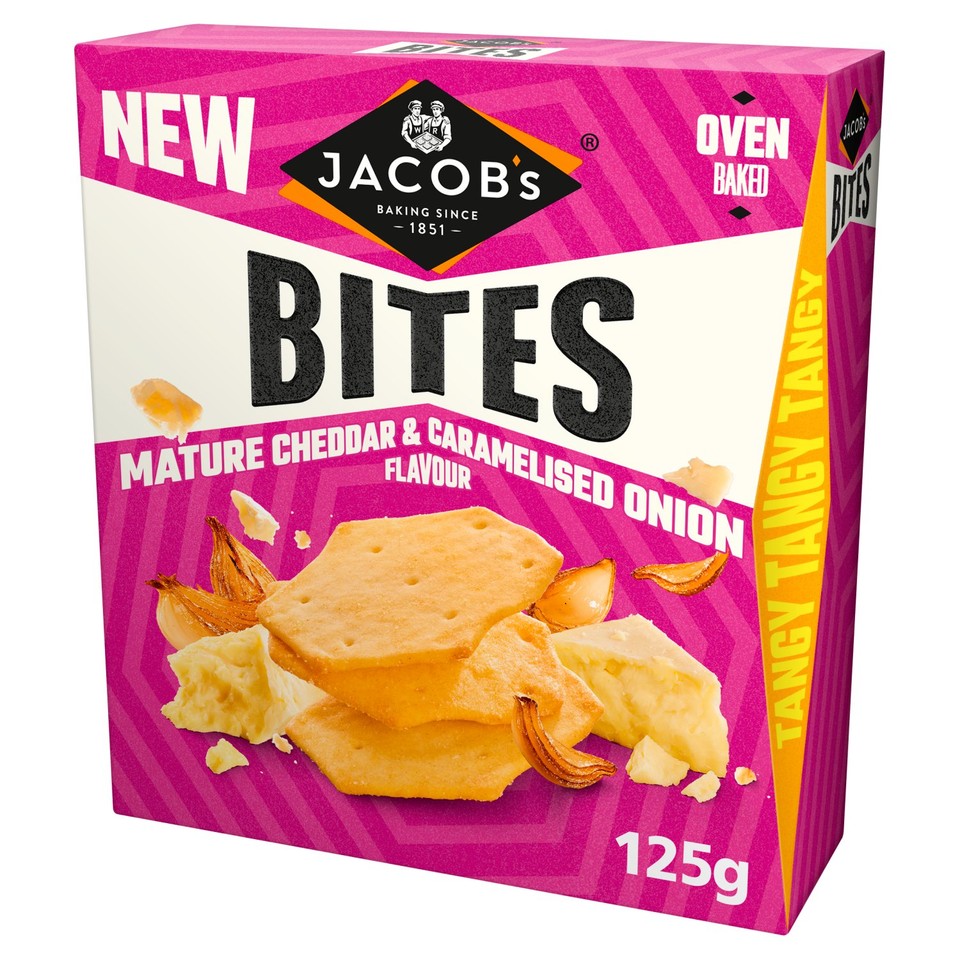 Jacob's Bites Mature Cheddar & Onion Crackers - Ocado
