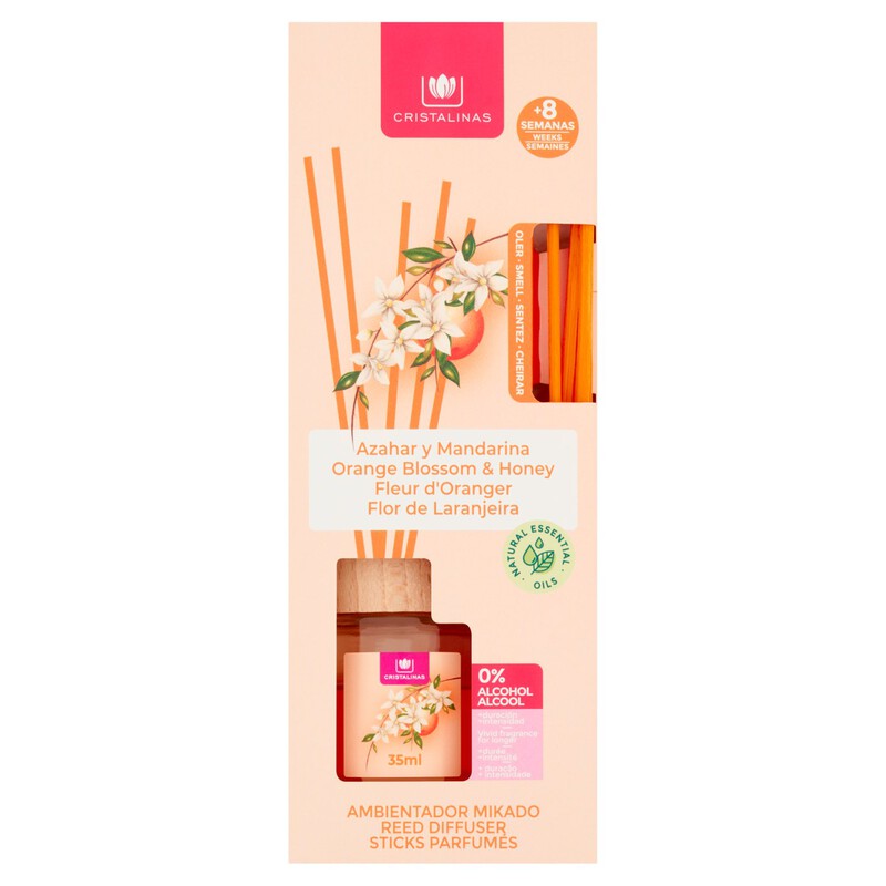 Cristalinas Reed Diffuser Orange Blossom & Honey - Ocado