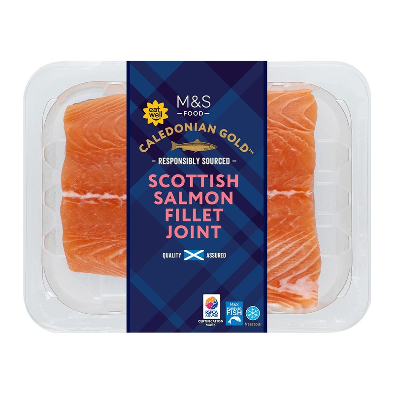 M&S Scottish Salmon Fillet Joint Skin On - Ocado