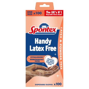 Spontex 100 Handy Latex Free Disposable Gloves - Ocado