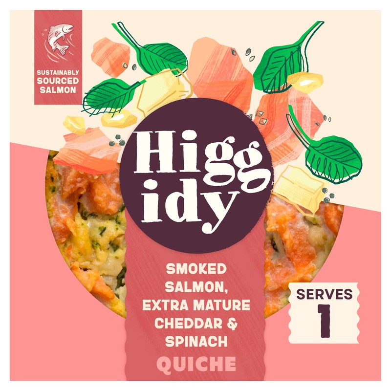 Higgidy Smoked Salmon & Spinach Quiche - Ocado