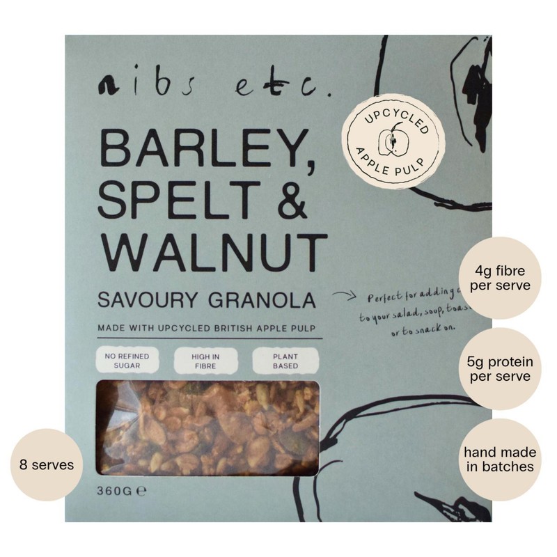 nibs etc. Barley, Spelt & Walnut savoury Granola - Ocado