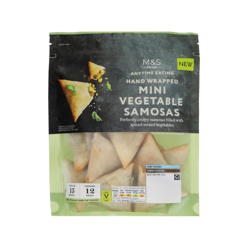 M&S 12 Mini Vegetable Samosas Frozen - Ocado