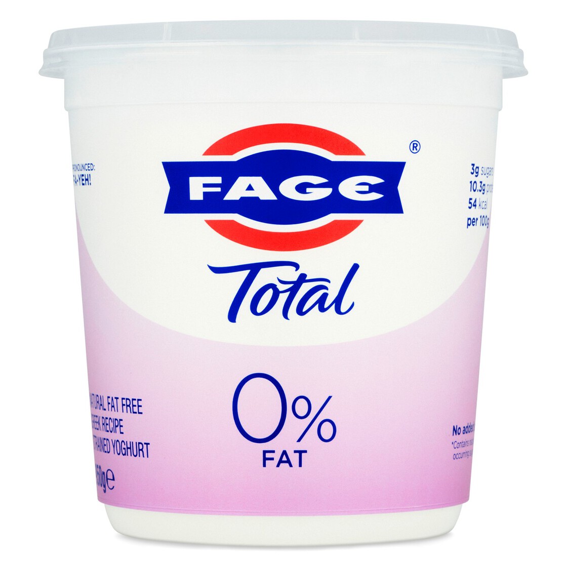 Fage Total 0% Fat Natural Fat Free Greek Recipe Strained Yoghurt - Ocado