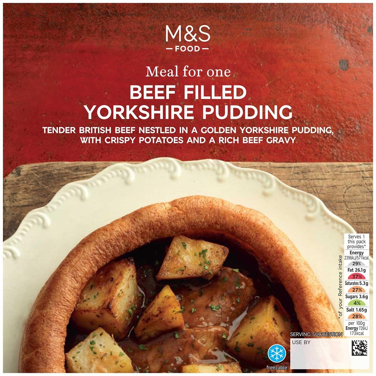 M&S Roast Beef Filled Giant Yorkshire Pudding Meal - Ocado