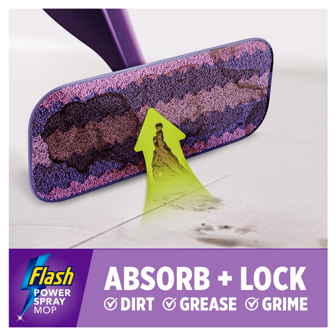 Flash Power Mop Washable Starter Kit, All-In-One Mopping System - Ocado