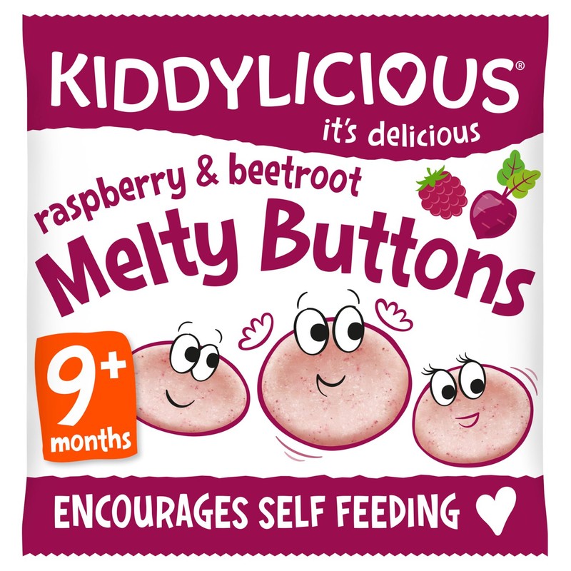 Kiddylicious Raspbery & Beetroot Melty Buttons Baby Snacks - Ocado